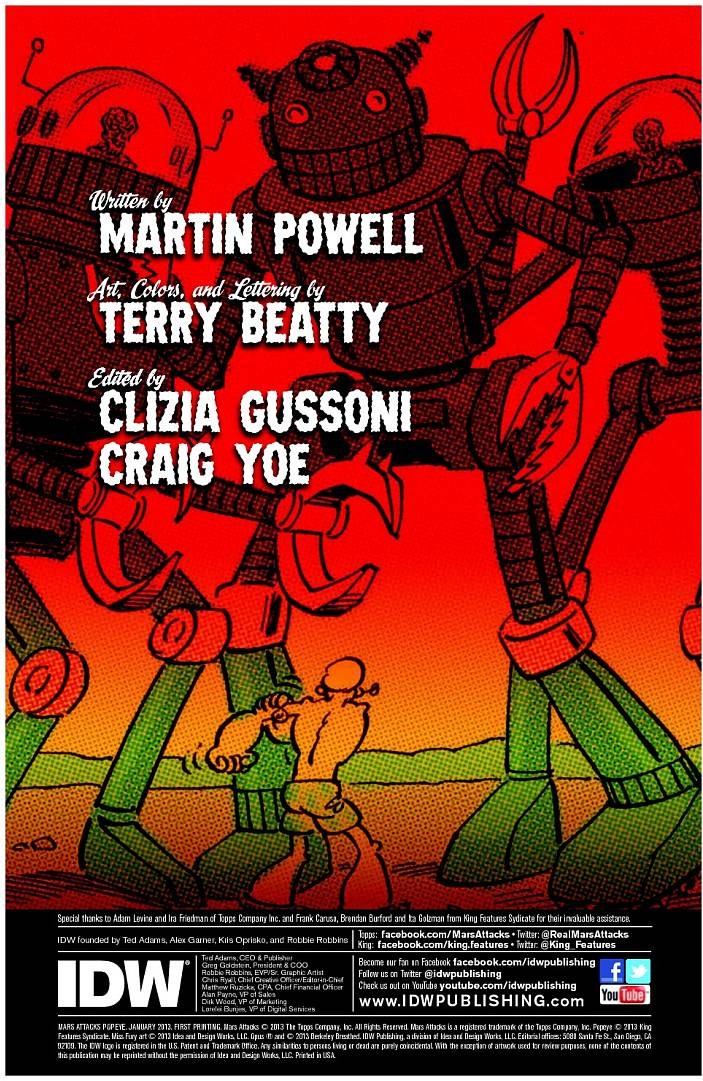 Preview: Mars Attacks Popeye (IDW) - Comic Book Critic Preview: Mars Attacks Popeye (IDW) - Comic Book Critic